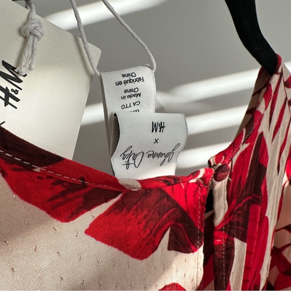 Johanna Ortiz | Dresses | New Johanna Ortiz X Hm Red Leaf Print Crewneck Wrap Plus Size Dress ...